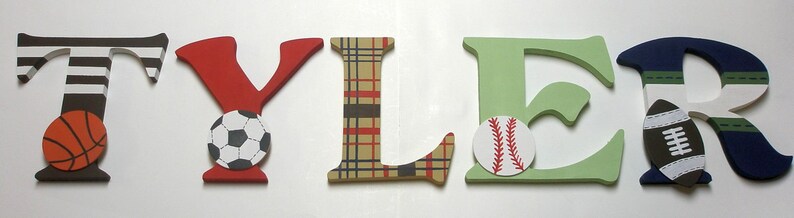 Junior Varsity Custom Hand Painted Wooden Wall Letters - Etsy