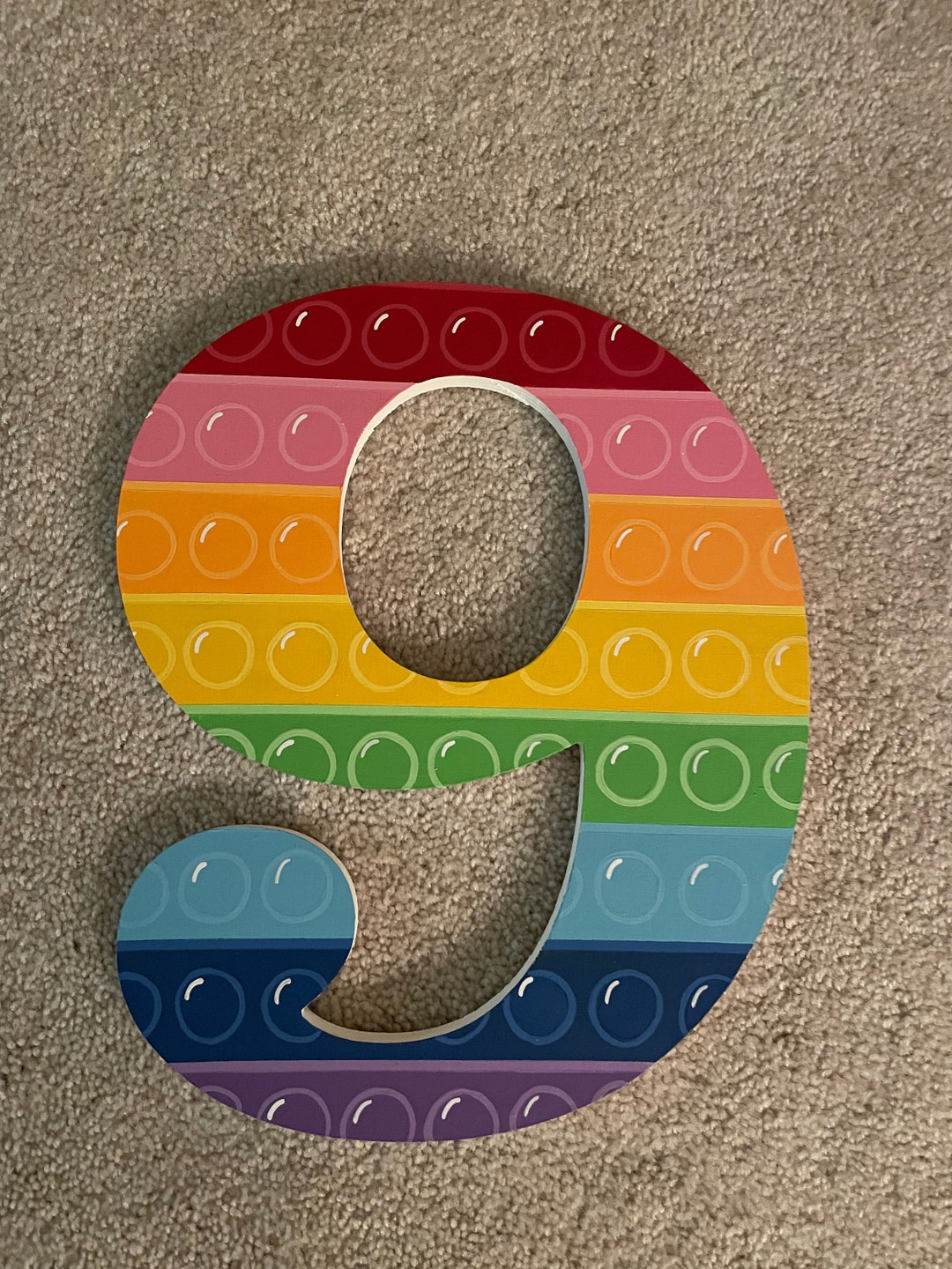 Pop It - Popit - Fidget - Hand Painted - Wooden Photo Prop - Birthday ...