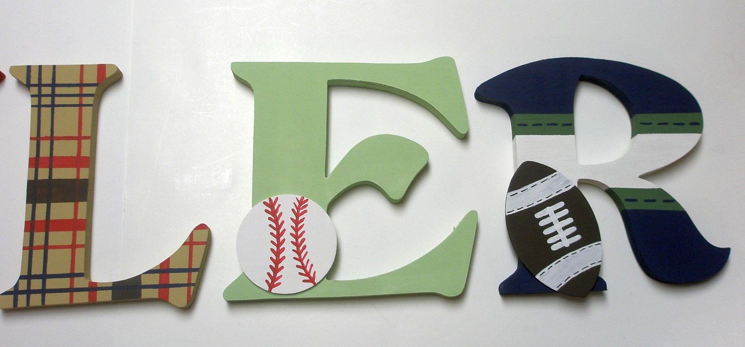 Junior Varsity Custom Hand Painted Wooden Wall Letters | Etsy