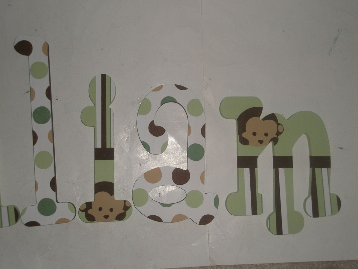 Pop Monkey Hand Painted Custom Wall Letters for Nursery - Etsy