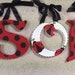 Lady Bug - Ladybug - Hand Painted - Custom - Wooden Nursery Hanging ...