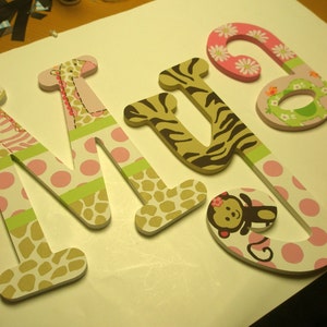 Jungle Jill Letters - Wooden Wall Letters - Custom - Hand Painted ...
