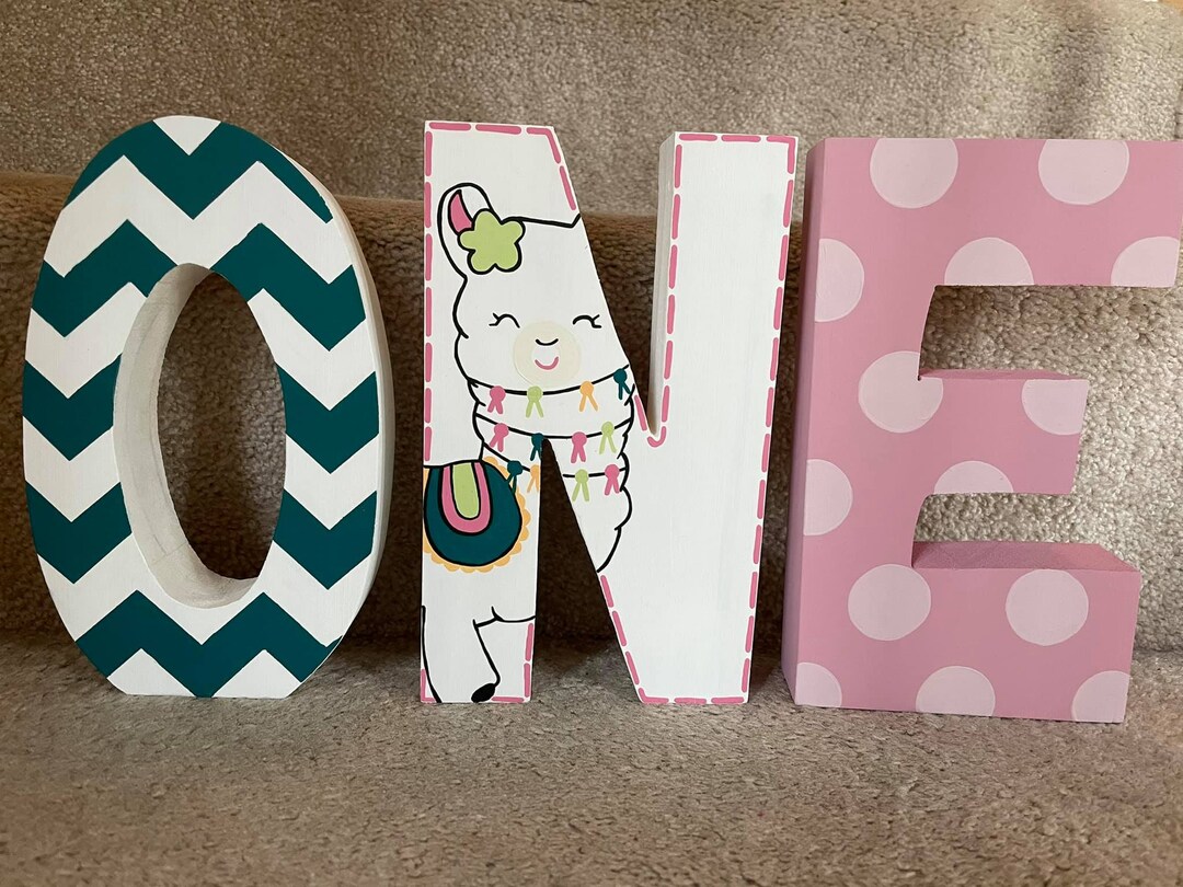 Numero Uno- Llama - First Birthday - Photo Prop - Wooden - Custom ...