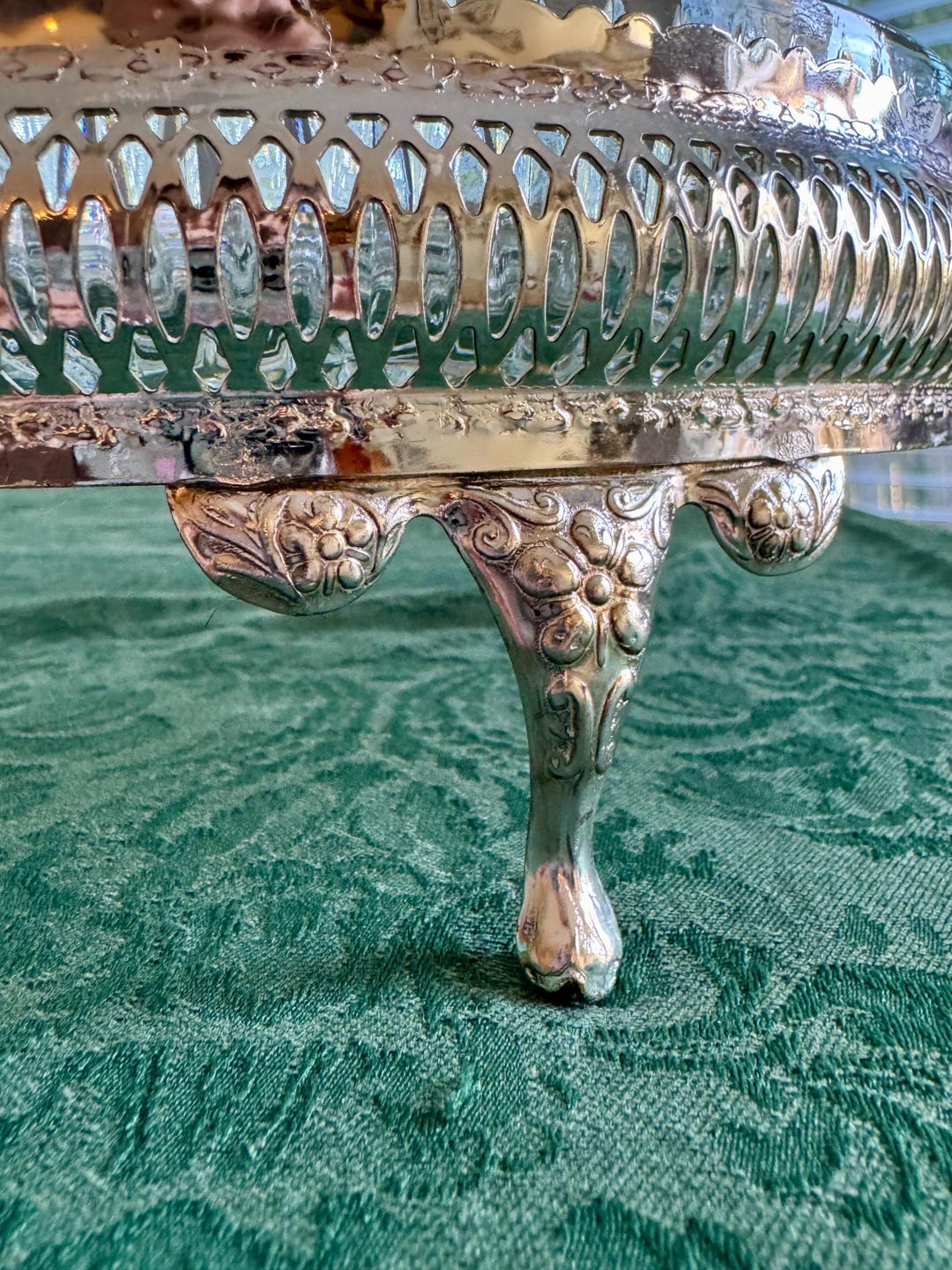 Vintage Silver-plated Relish Dish | Cut Glass Insert, MA.ELL, Made in ...