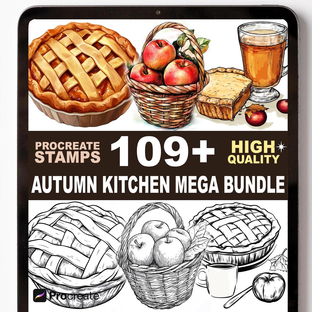 109+ Autumn Kitchen Procreate Stamp Set – Cozy Fall Cooking Icons ...