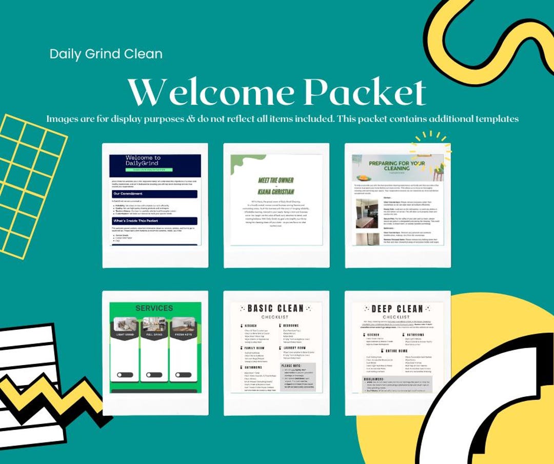 Pro Cleaner Welcome Packet - Etsy