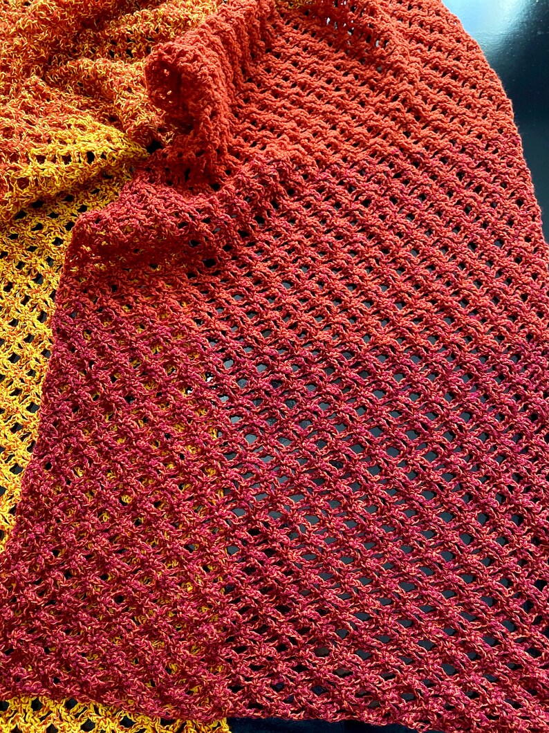 The Double Mesh Scarf Rectangular Shawl Crochet Scarf Wrap | Etsy