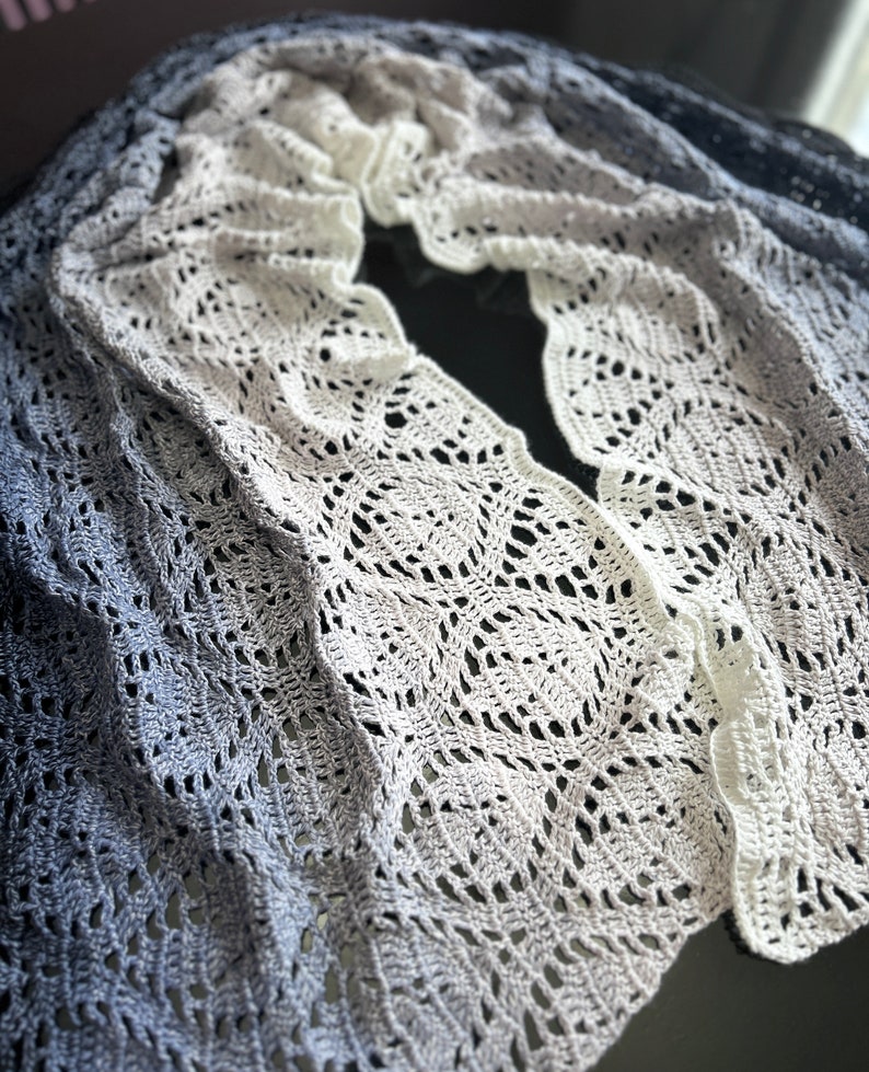 Kira Crochet Wrap Pattern – Bottom-up Rectangle Shawl (PDF Pattern) - Etsy