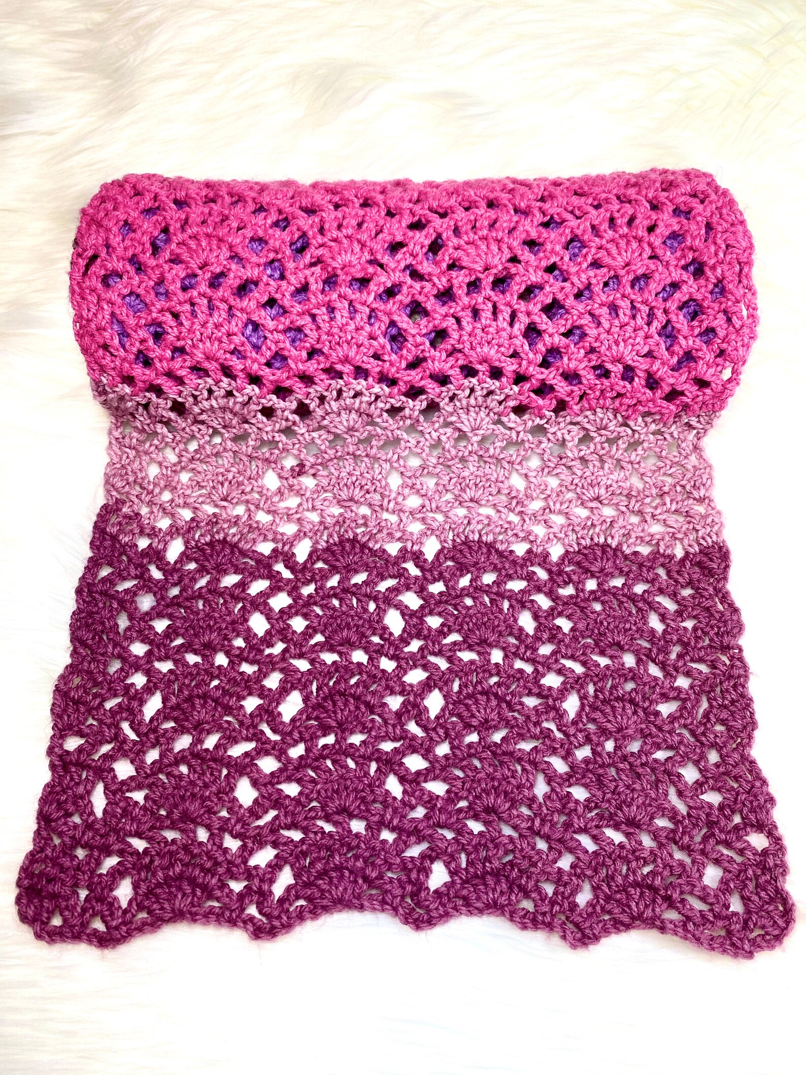 Crochet Shell Scarf Wrap Shawl PATTERN - Etsy