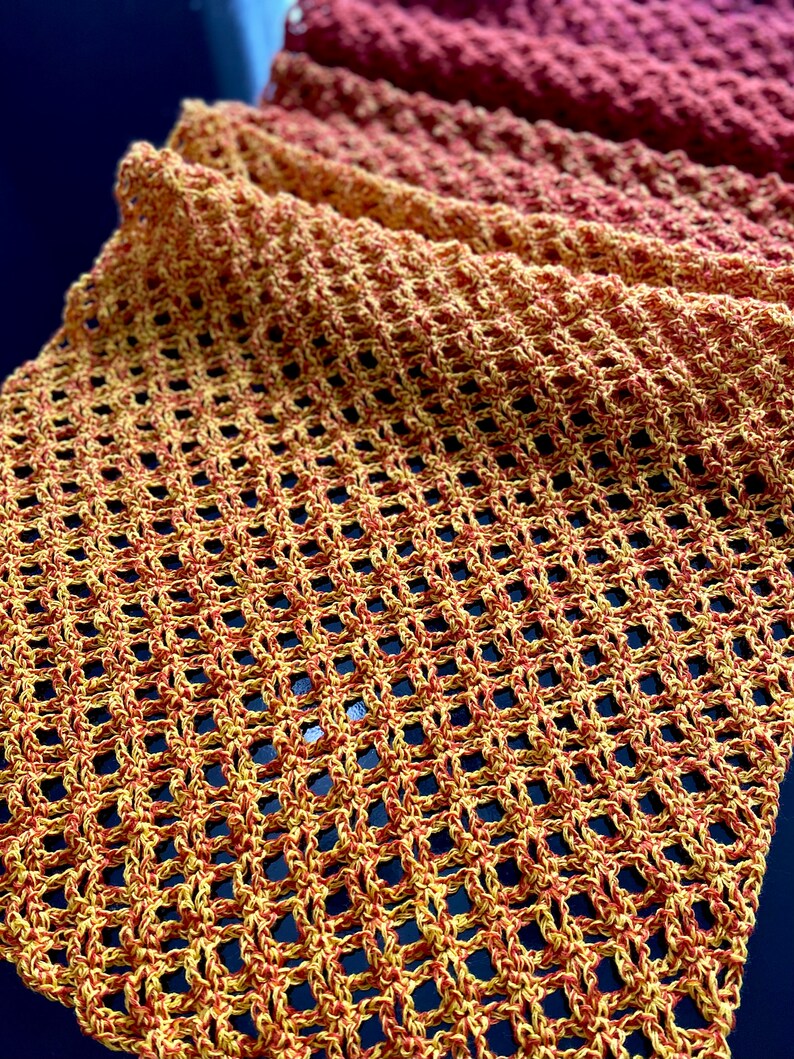 The Double Mesh Scarf Rectangular Shawl Crochet Scarf Wrap - Etsy