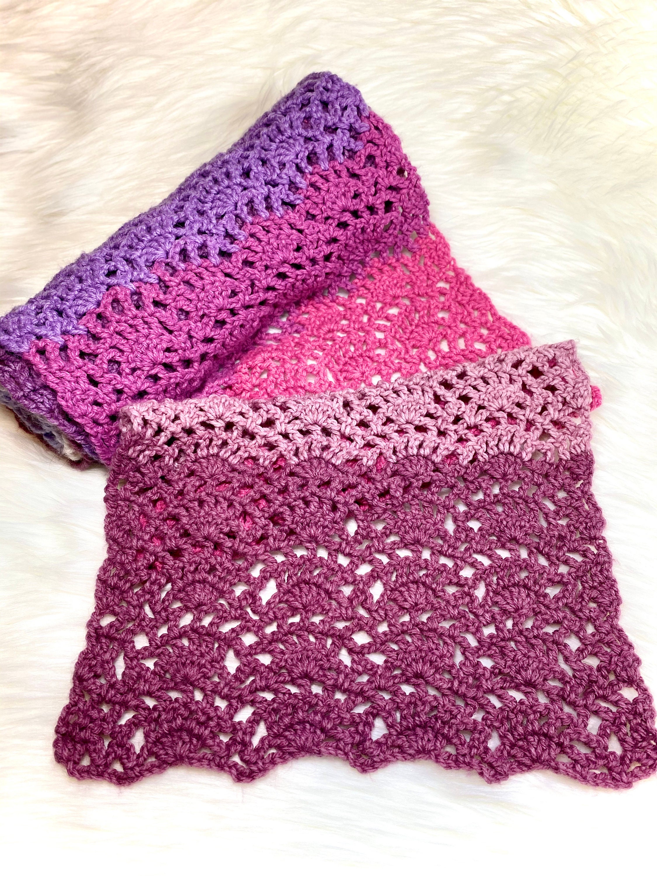 Crochet Shell Scarf Wrap Shawl PATTERN - Etsy