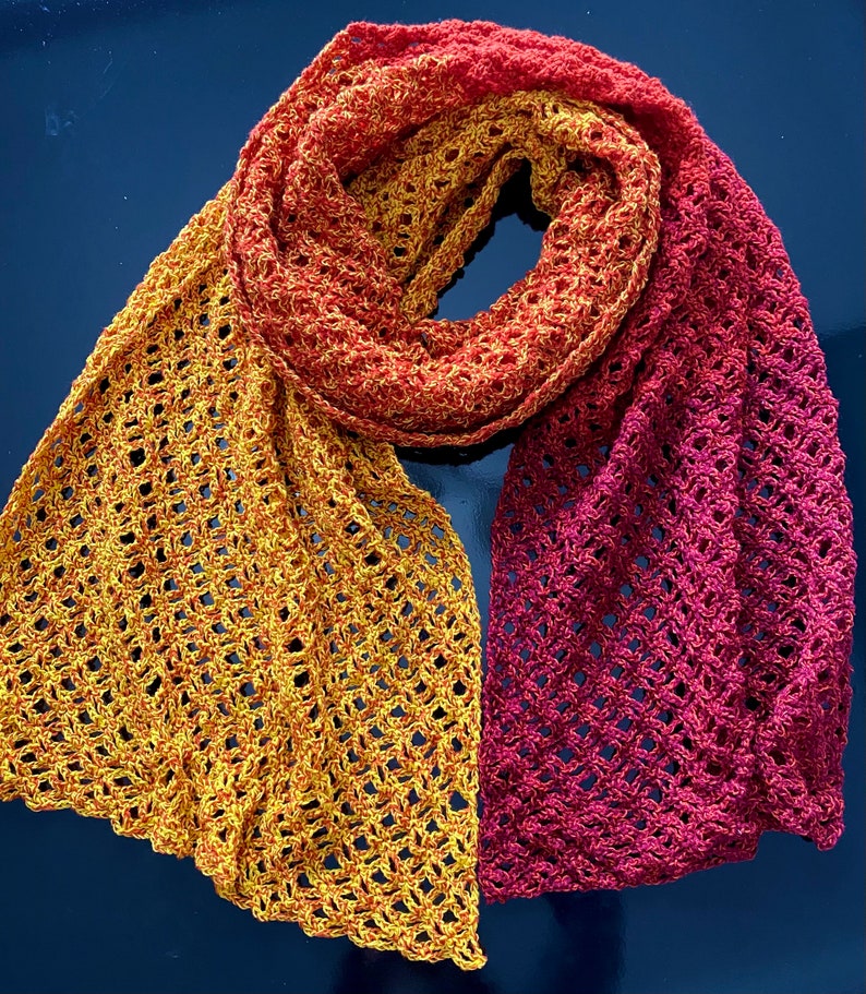 The Double Mesh Scarf Rectangular Shawl Crochet Scarf Wrap | Etsy