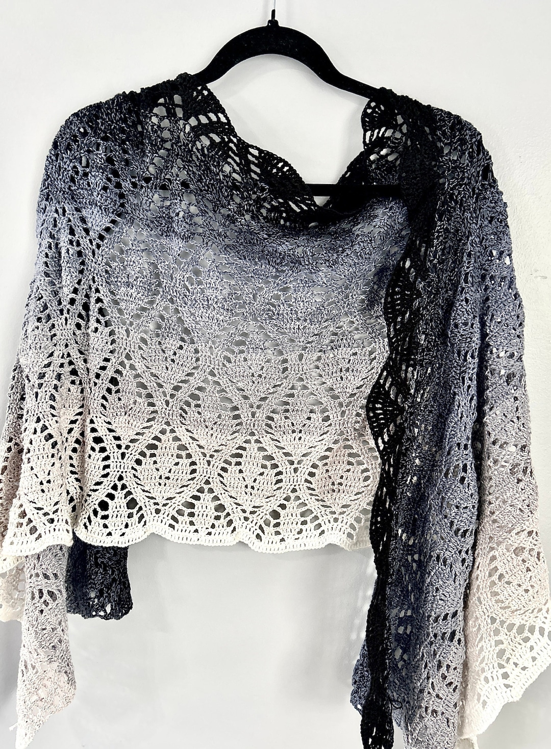 Kira Crochet Wrap Pattern – Bottom-up Rectangle Shawl (PDF Pattern) - Etsy
