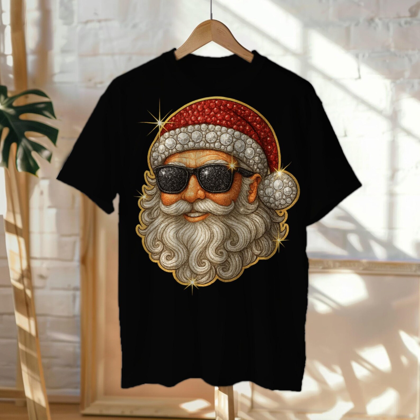 Glam Santa PNG | Diamond & Glitter Christmas Clipart (digital Download ...