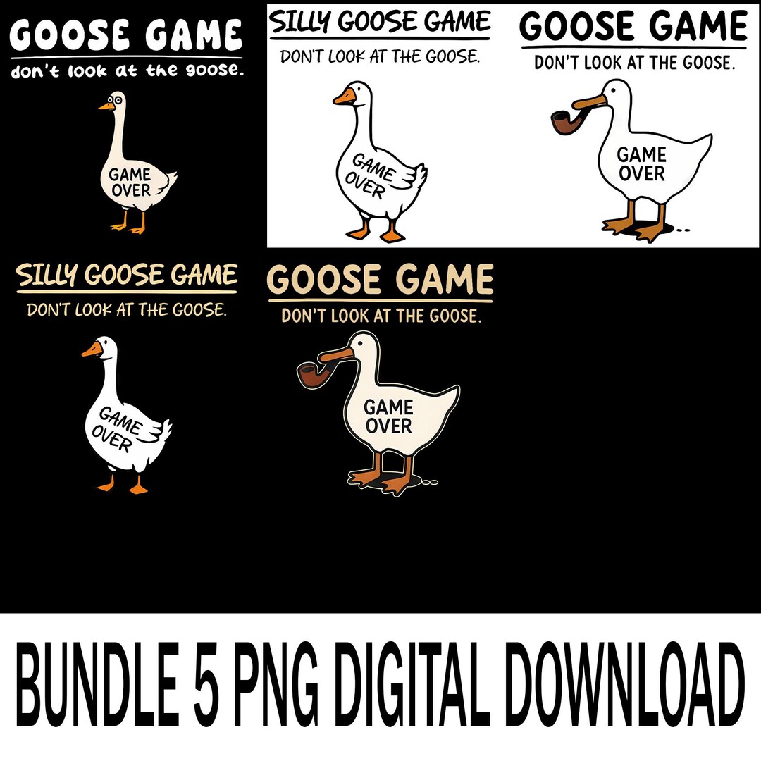 Don’t Look at the Goose PNG, Funny Goose Meme Clipart, Silly Chaotic ...