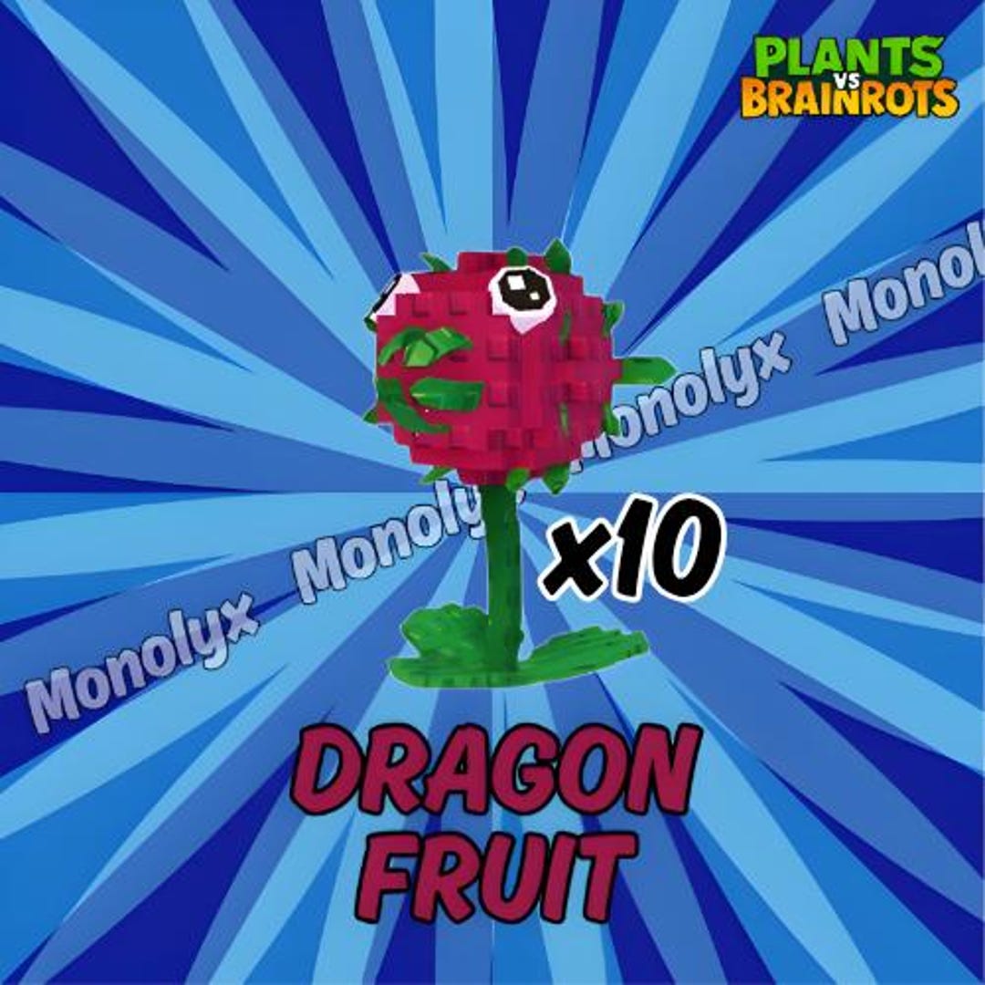 Roblox Plants Vs Brainrot: 10x Dragon Fruit [legendary Plant] - Cheap ...