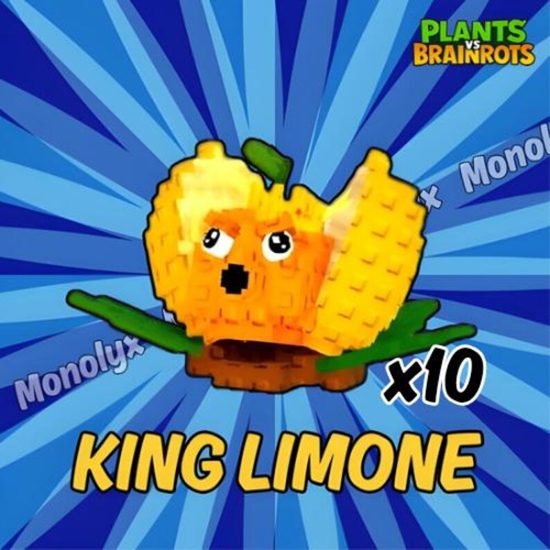 Roblox Plants Vs Brainrot: 10x King Limone [secret Plant] - Cheap ...