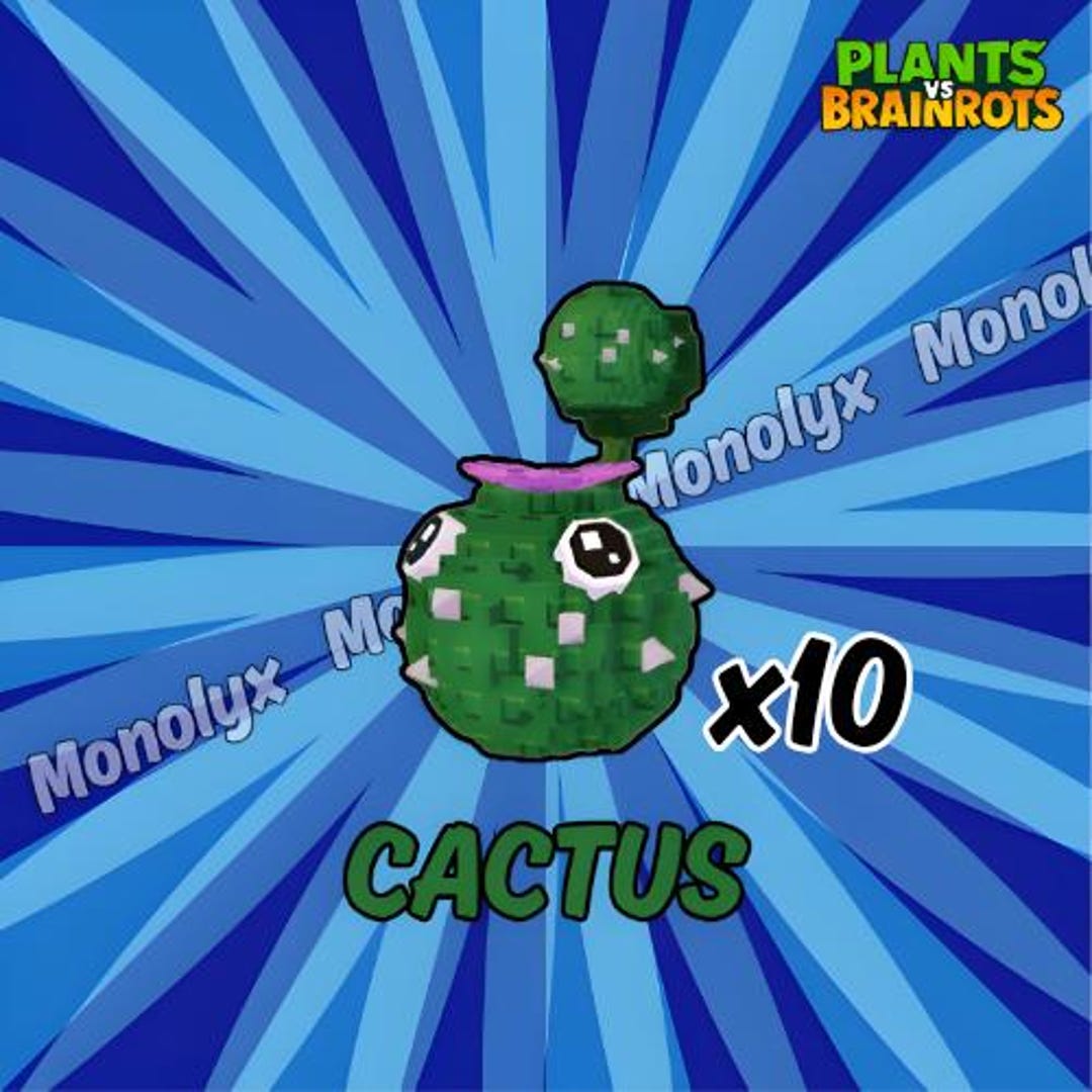 Roblox Plants Vs Brainrot: 10x Cactus [rare Plant] - Cheap & Fast ...