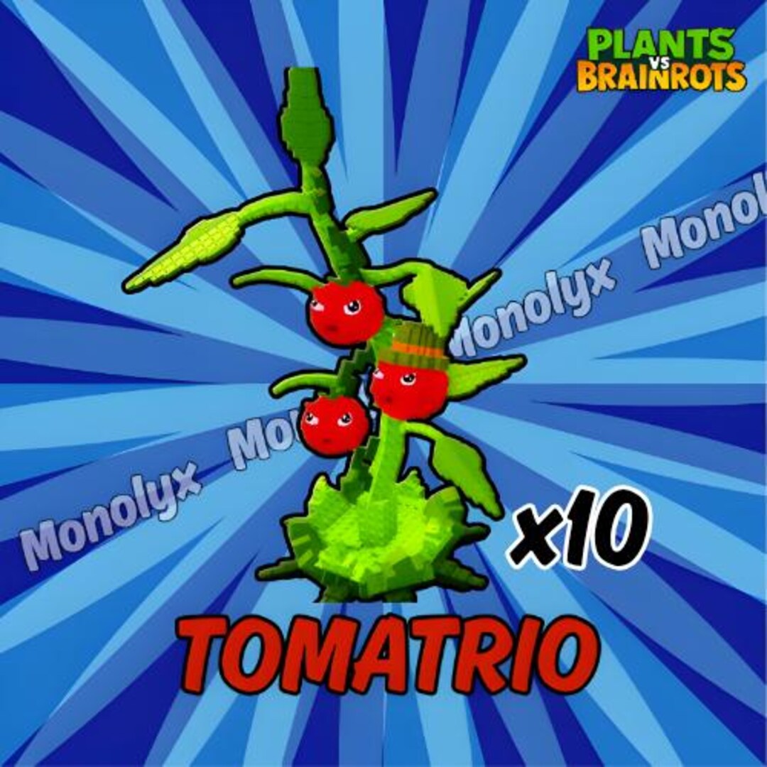 Roblox Plants Vs Brainrot: 10x Tomatrio [secret Plant] - Cheap & Fast ...