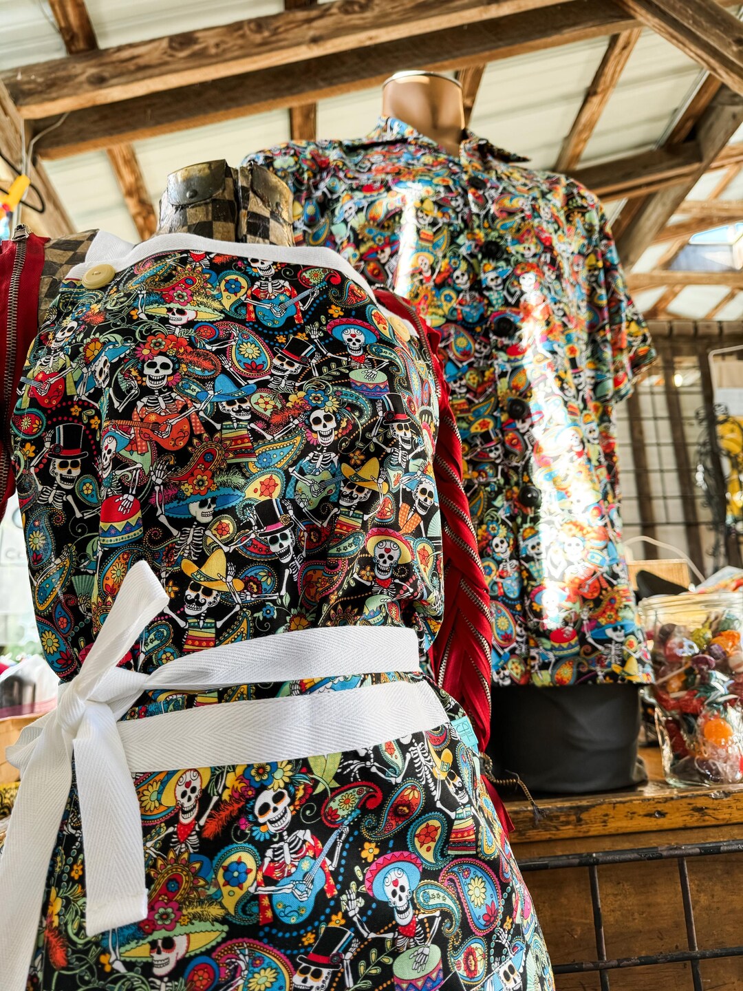 Dia De Los Muertos Apron, Day of the Dead Apron, Party Apron, Chef ...