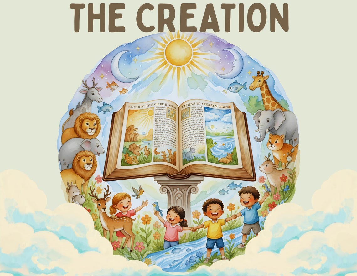 7 Days of Creation Activity Book | Bible Story, Coloring Pages (PDF) - Etsy