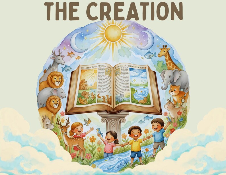 7 Days of Creation Activity Book | Bible Story, Coloring Pages (PDF) - Etsy