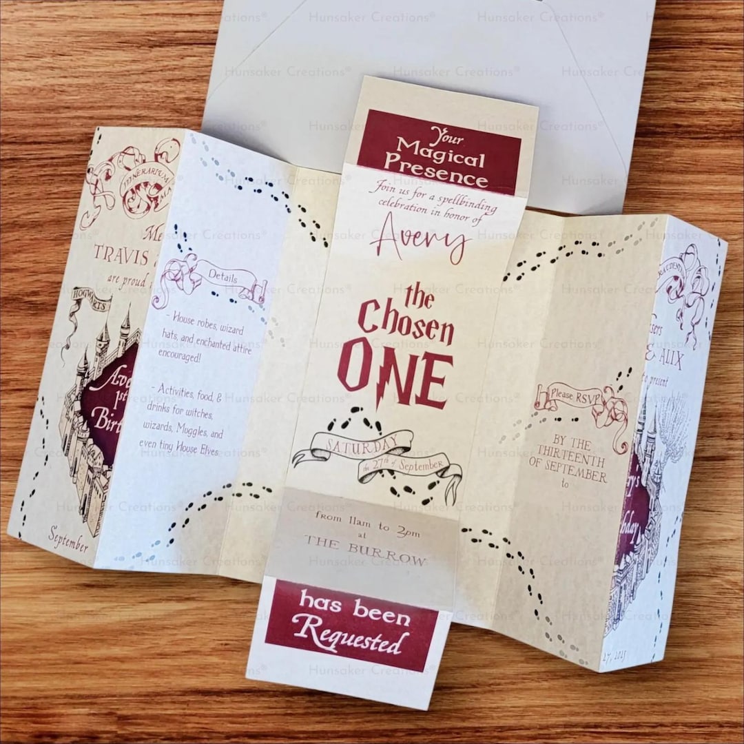 Magical Invitation: Customized Handcrafted Hogwarts-inspired Design - Etsy