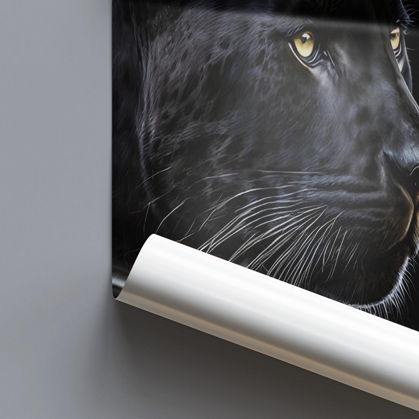 Black Panther Canvas Print, Wildlife Big Cat Poster, Modern Wall Art - Etsy