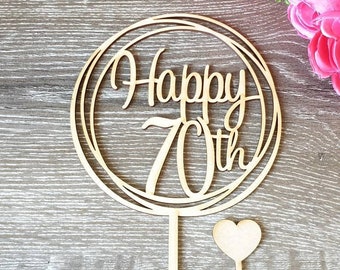 70th Birthday Cake Topper | Etsy Australia