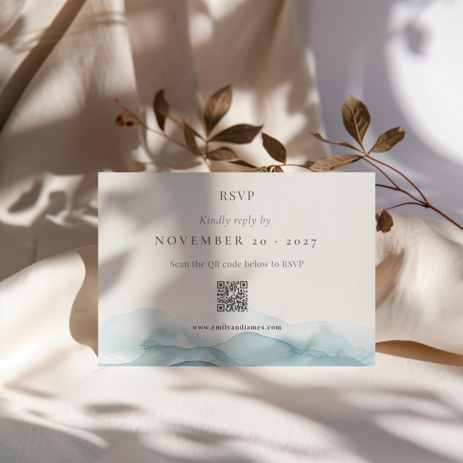 Editable Wedding Rsvp Card Template , QR Code Rsvp , Canva Rsvp ...