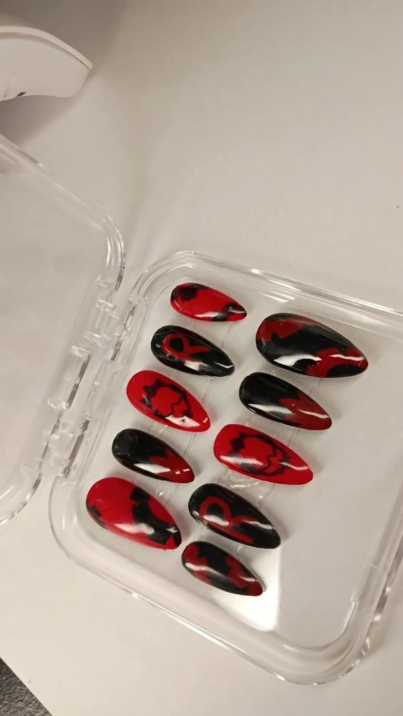 Kirishima From My Hero Academia Press on Nails Set - Etsy