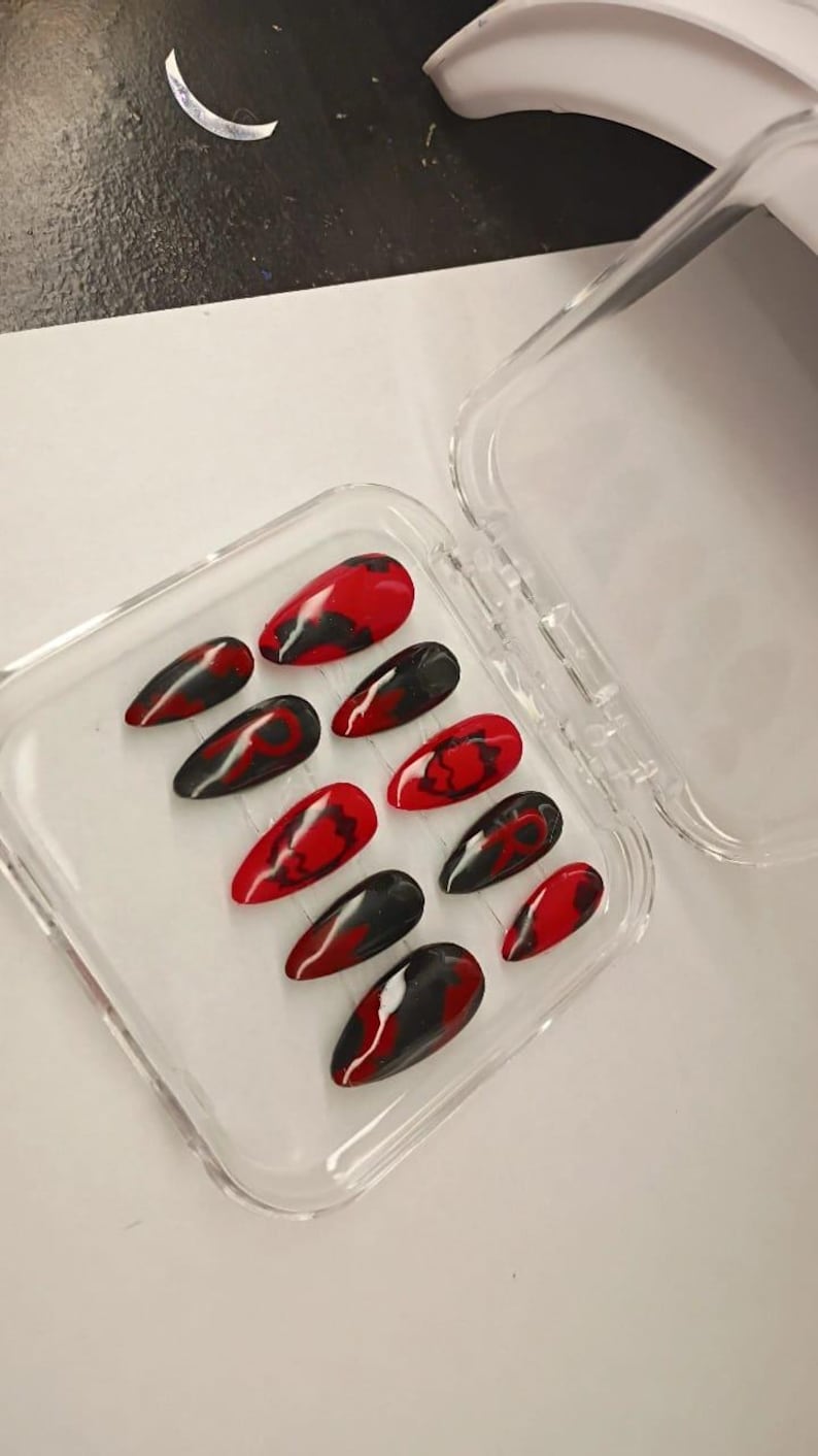 Kirishima From My Hero Academia Press on Nails Set - Etsy
