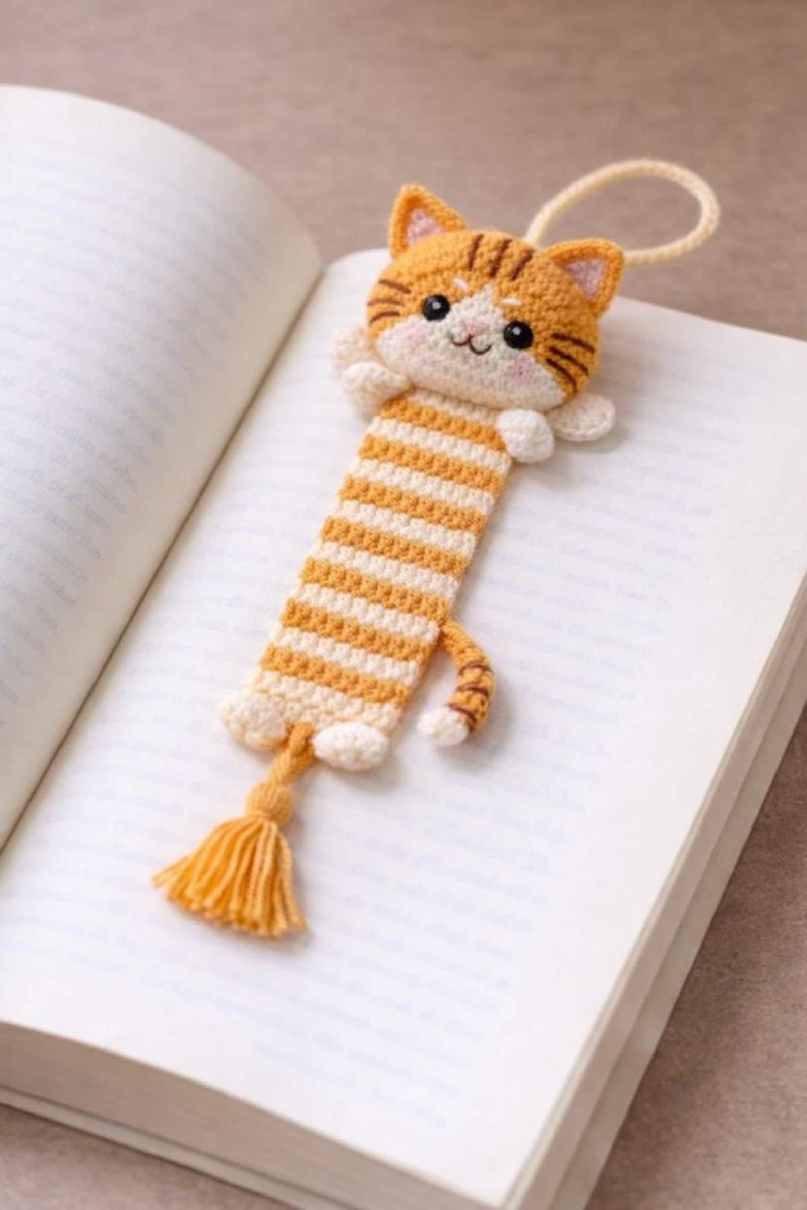 Crochet Cat Bookmark Pattern PDF – Cute Amigurumi Cat Page Marker ...