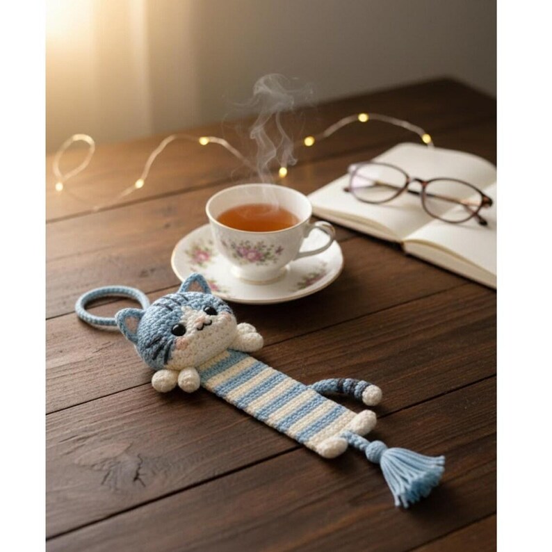 Crochet Cat Bookmark Pattern PDF – Cute Amigurumi Cat Page Marker ...