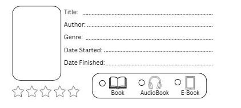 Reading Log Tracker / Book Review Template | Reading Journal Page ...