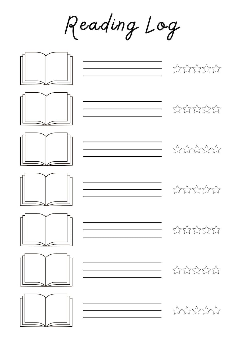 Reading Log Template PDF | Reading Journal Pages | Book Tracker ...