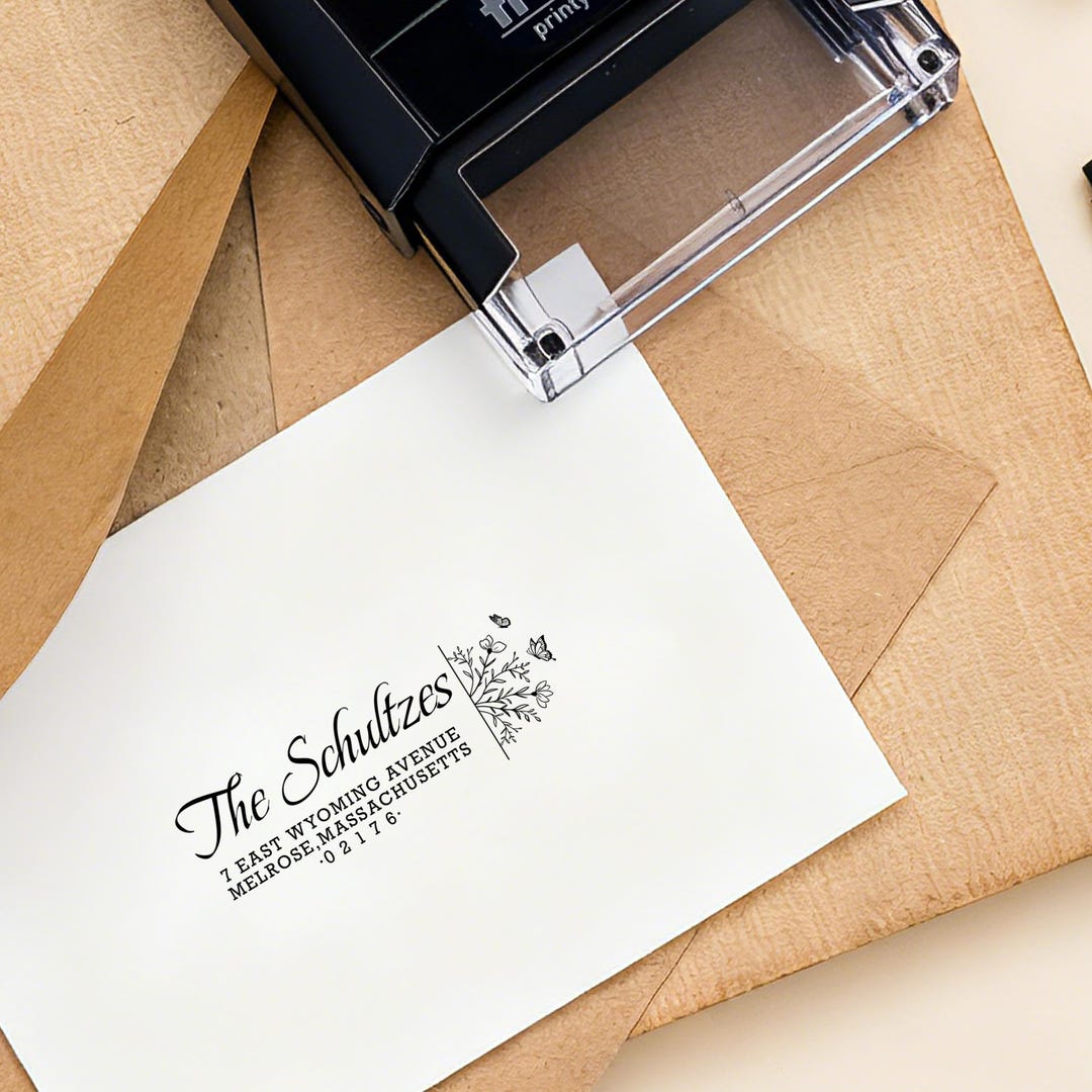 Personalized Self-inking Address Stamp, Custom Return Address Stamp ...
