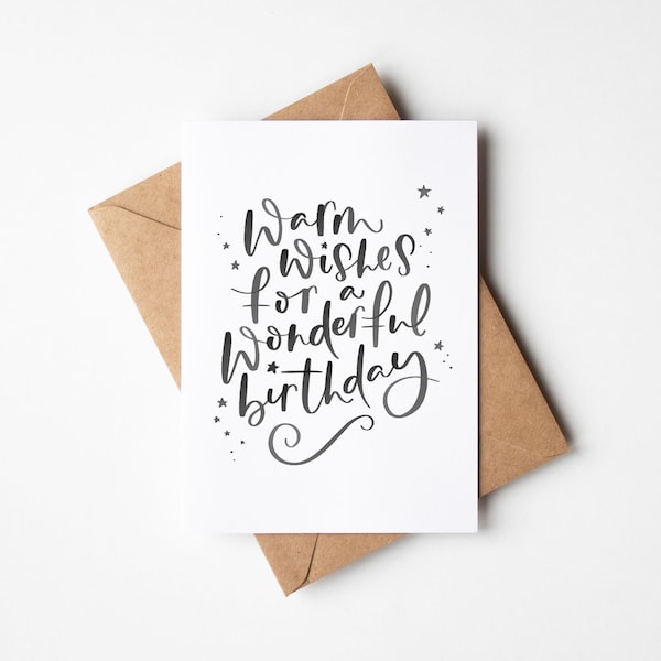 Hand Lettered Card - Etsy