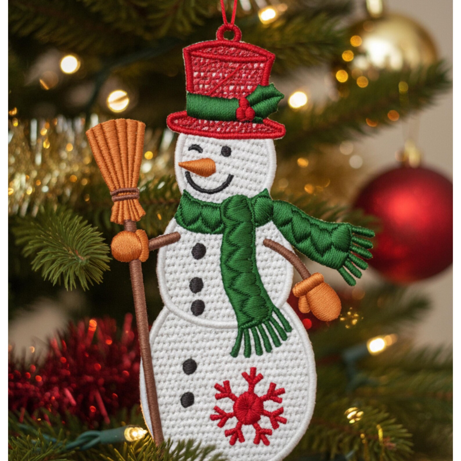FSL Snowman Lace Embroidery Design, Christmas Ornament | Holiday ...