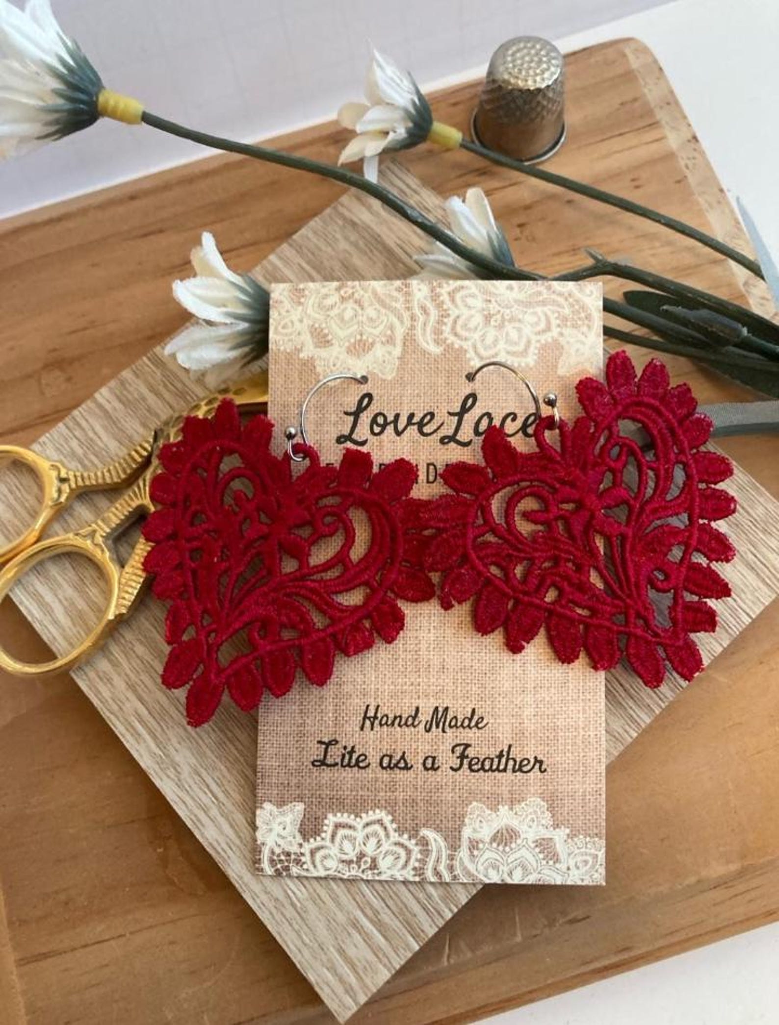 FSL Earring | Botanical Scroll Heart Embroidery Design (4x4 Hoop File ...