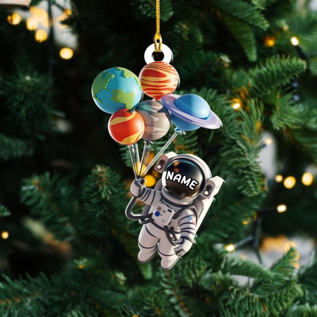 Personalized Astronaut Ornament, Space Ornament, Rocket Ornament ...