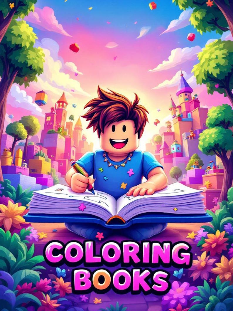 Roblox Kids Coloring Pages & Activity Books / IMMEDIATE DOWNLOAD ...