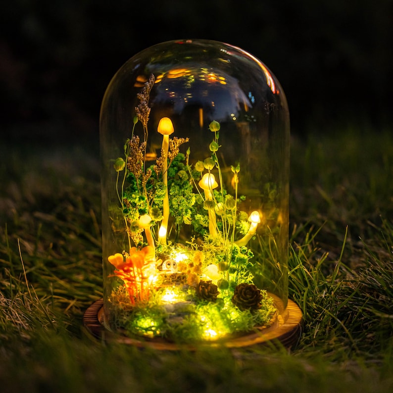 Green Handmade Mushroom Night Lamp - Forest Mushroom Lamp,bedroom Decor ...