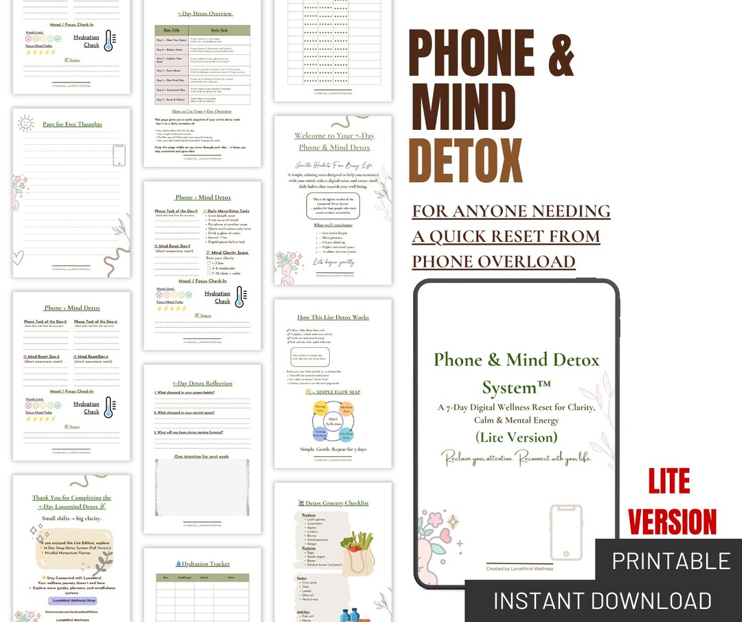 7-day Phone & Mind Detox | Digital Wellness Challenge | Screen Time ...