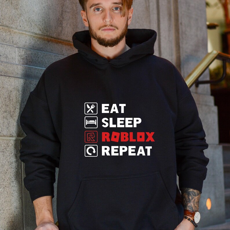 Eat Sleep Roblox Repeat Hoodie, Eat Sleep Roblox Repeat Sweatshirt ...