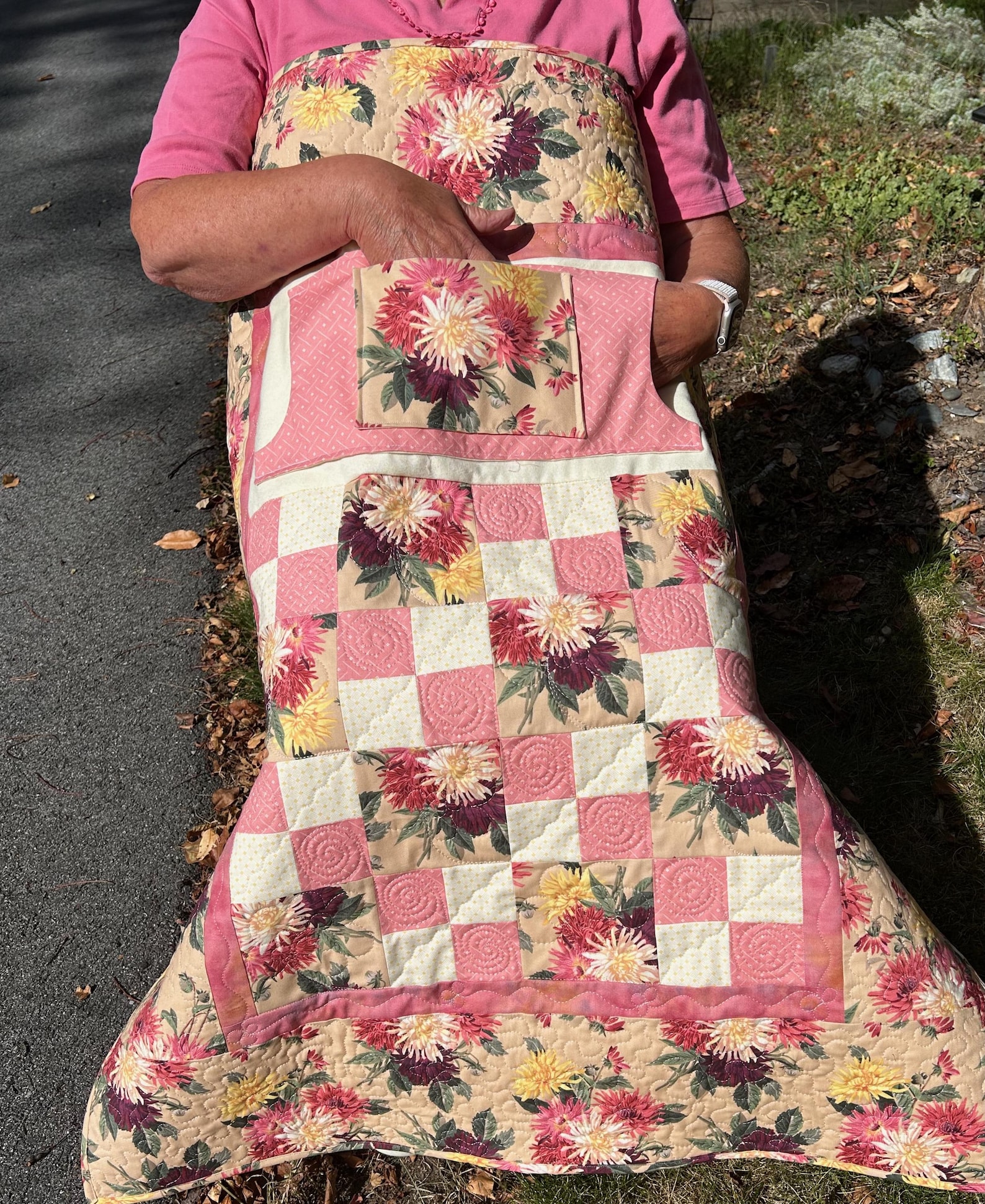 Fall Mums Lap Quilt With Pockets: Cotton Flannel Backing - Etsy