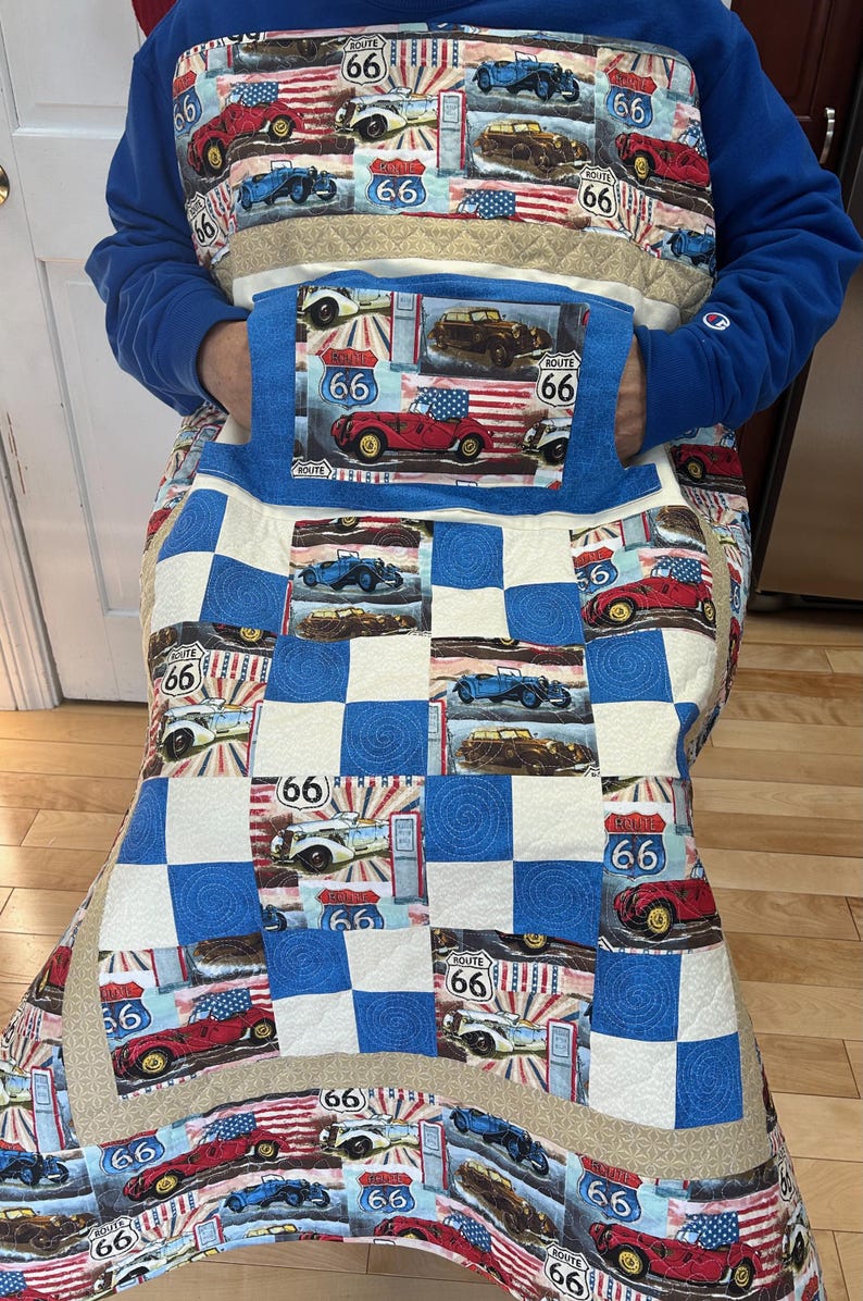 Route 66 Men's Lap Quilt With Pockets - Etsy