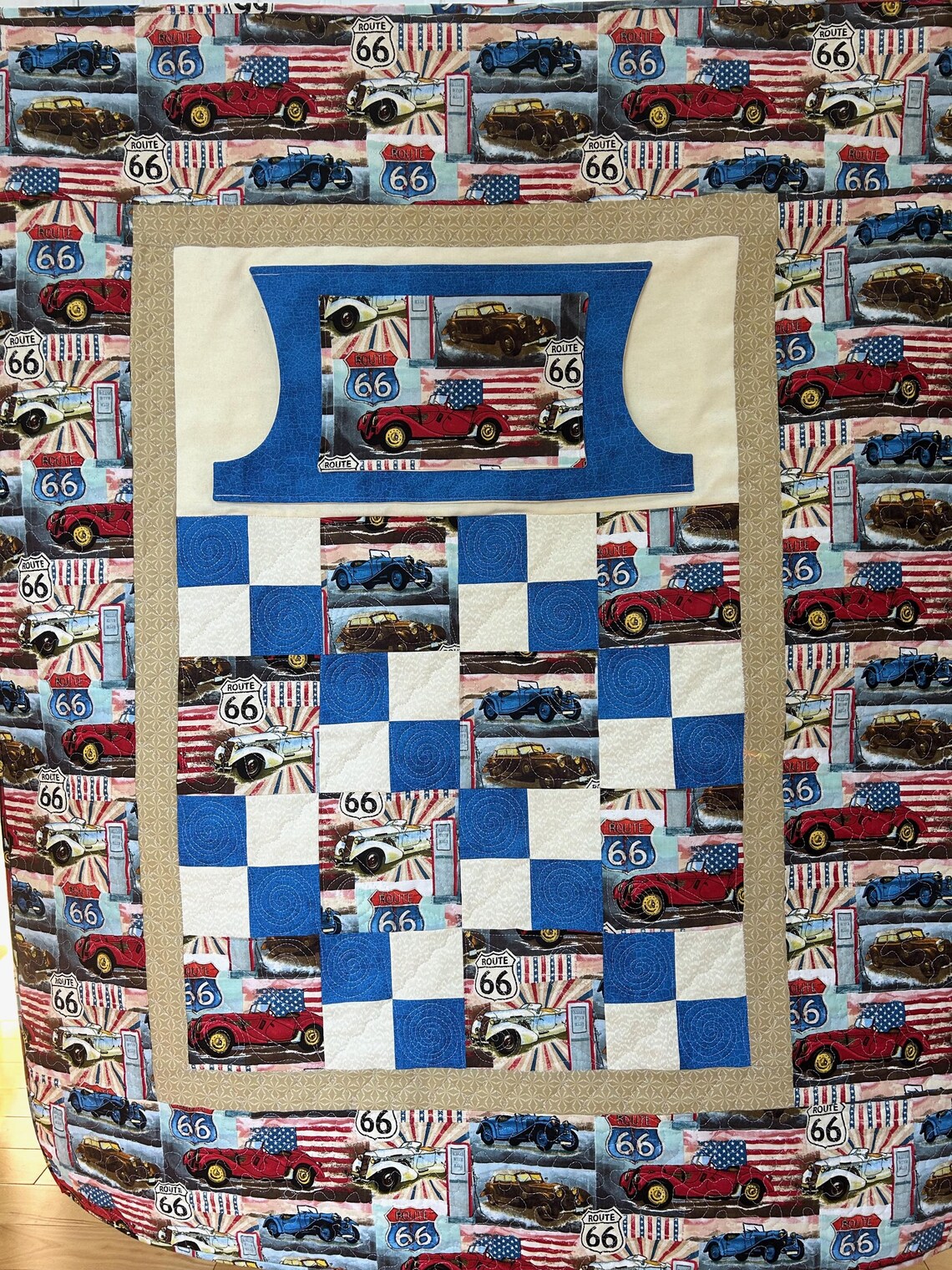 Route 66 Men's Lap Quilt With Pockets - Etsy