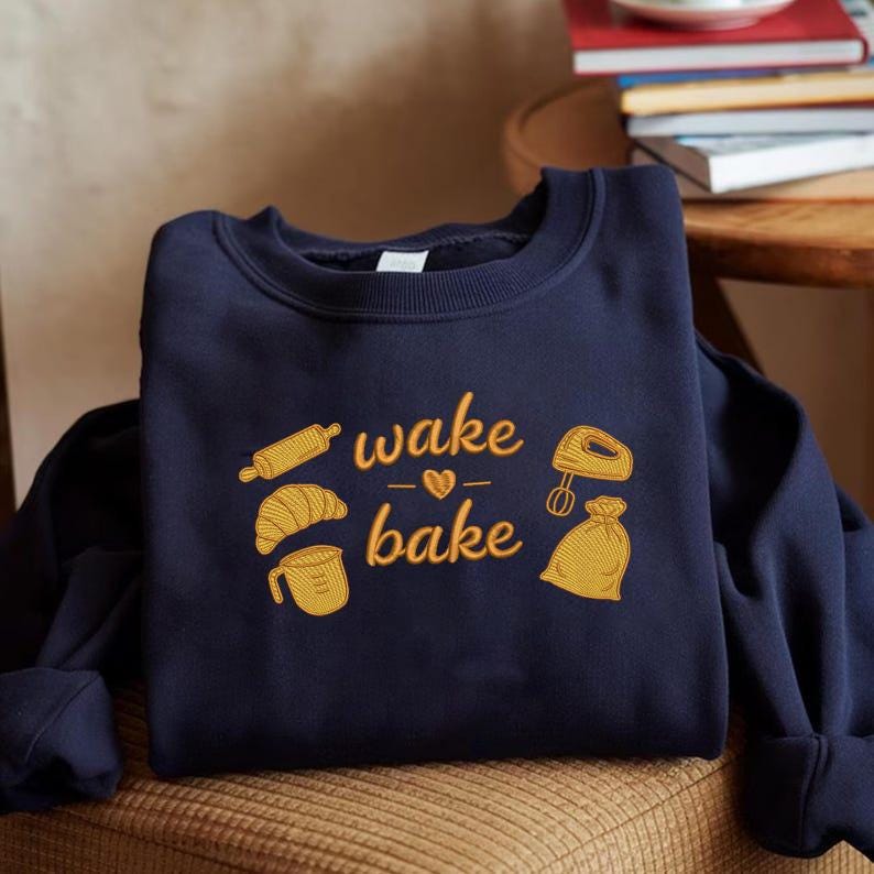 Wake and Bake Embroidery Design | Baking Quote Kitchen Machine ...