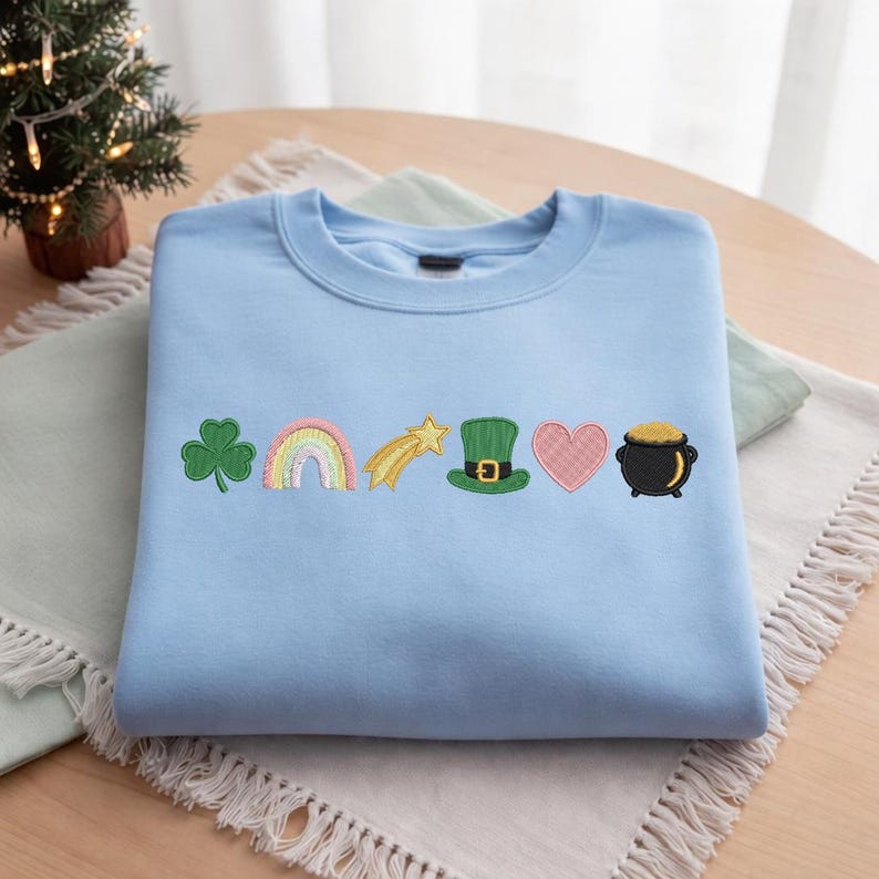 St. Patrick's Day Embroidery Bundle: Clover, Rainbow, Leprechaun Hat ...